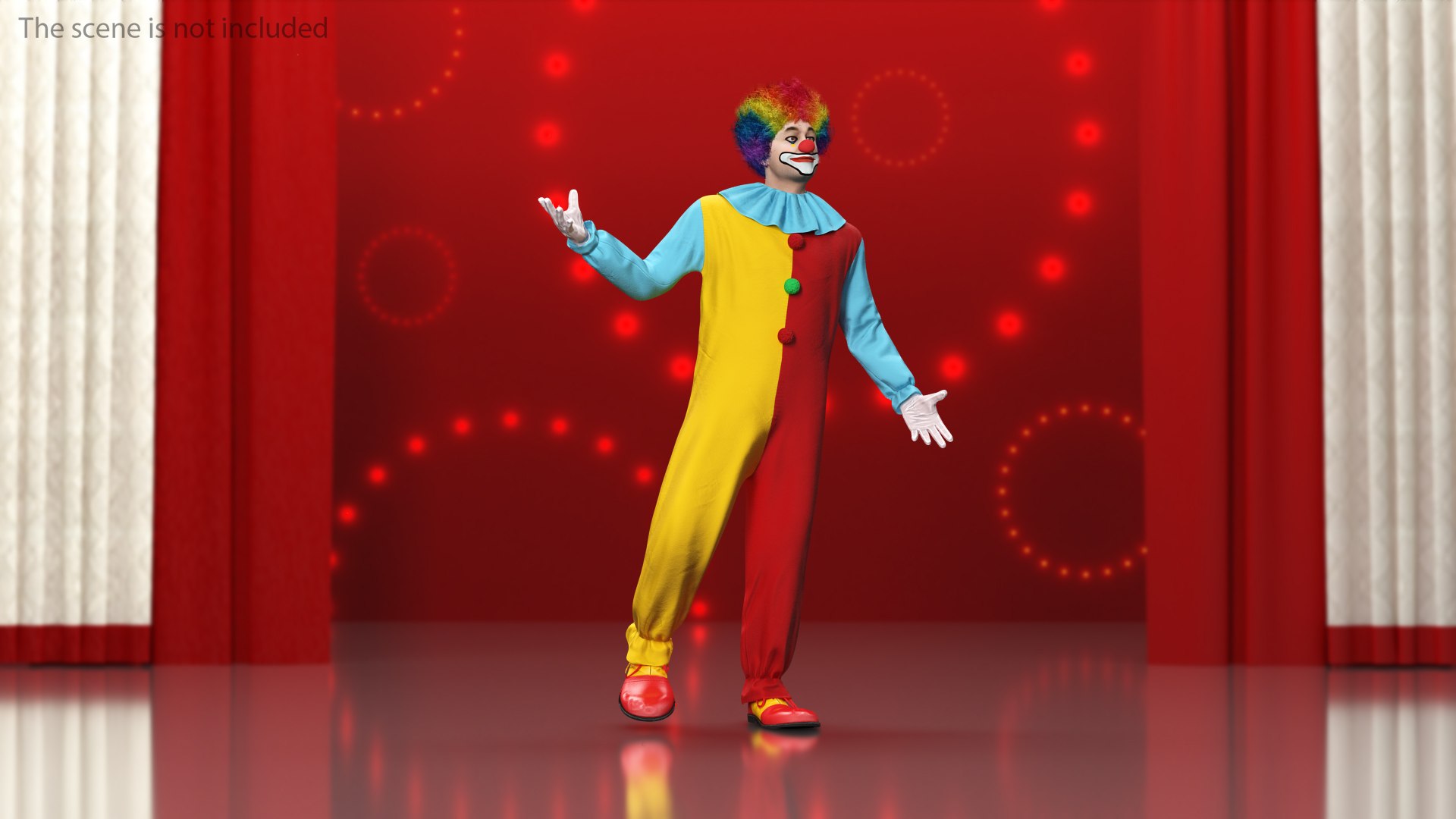 Funny Clown Costume Standing 3D Model - TurboSquid 1603207
