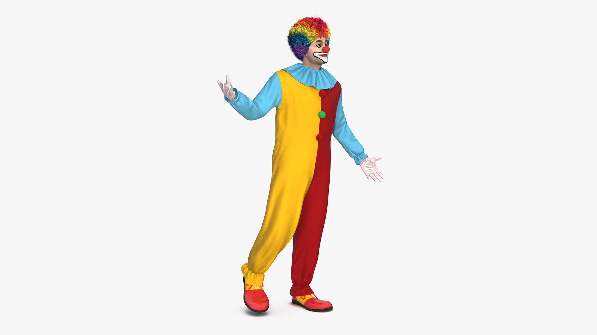 Funny Clown Costume Standing 3D Model - TurboSquid 1603207