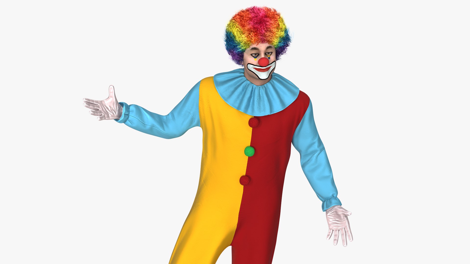Funny Clown Costume Standing 3D Model - TurboSquid 1603207
