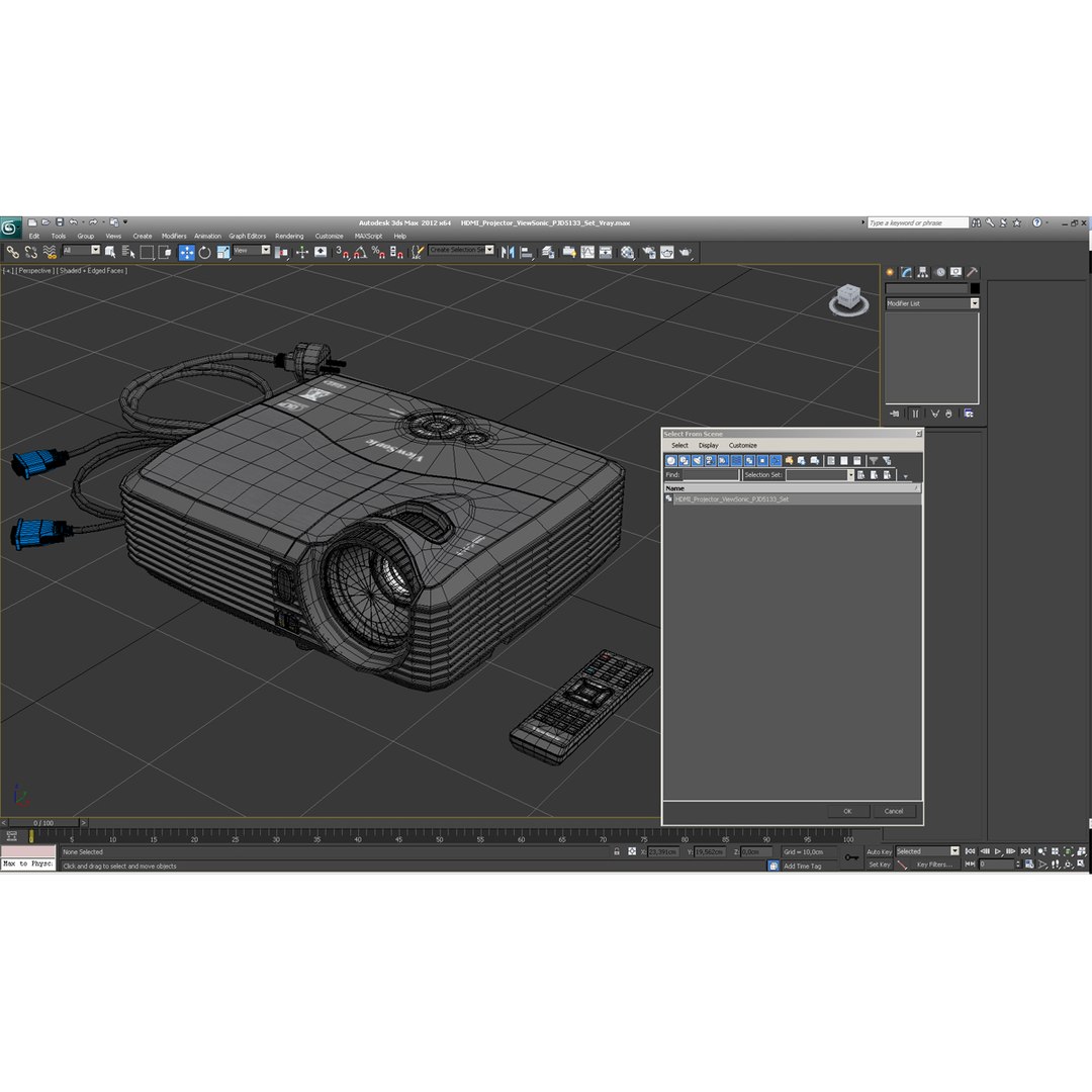 3d model hdmi projector viewsonic pjd5133