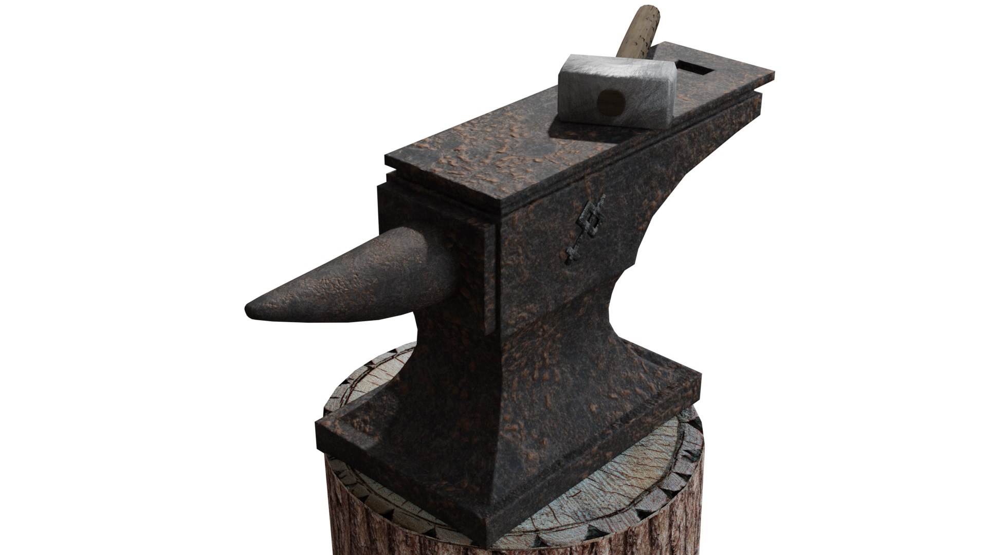 3D medieval blacksmith hammer anvil model - TurboSquid 1507334