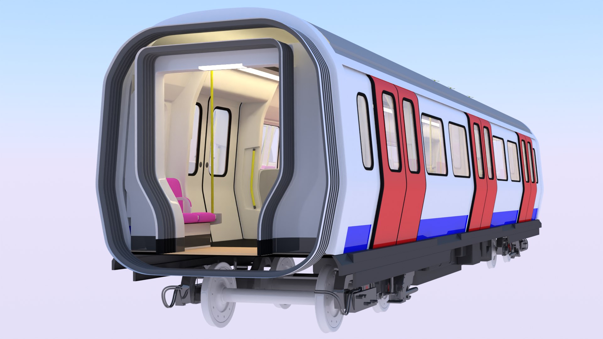 3D London Metro Middle Coach - TurboSquid 2188342