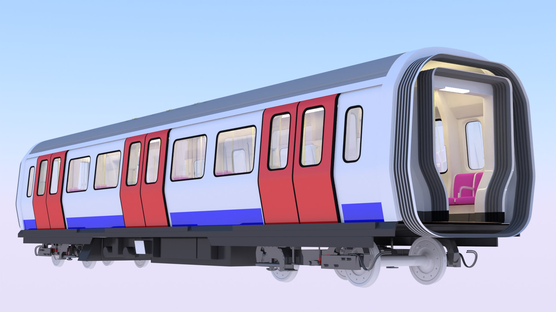 3D London Metro Middle Coach - TurboSquid 2188342