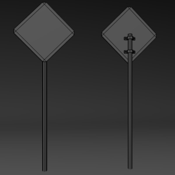 traffic sign 3d model