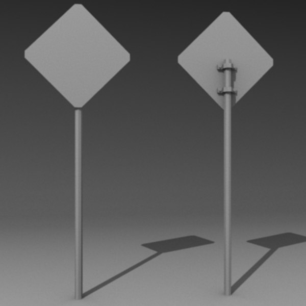 traffic sign 3d model
