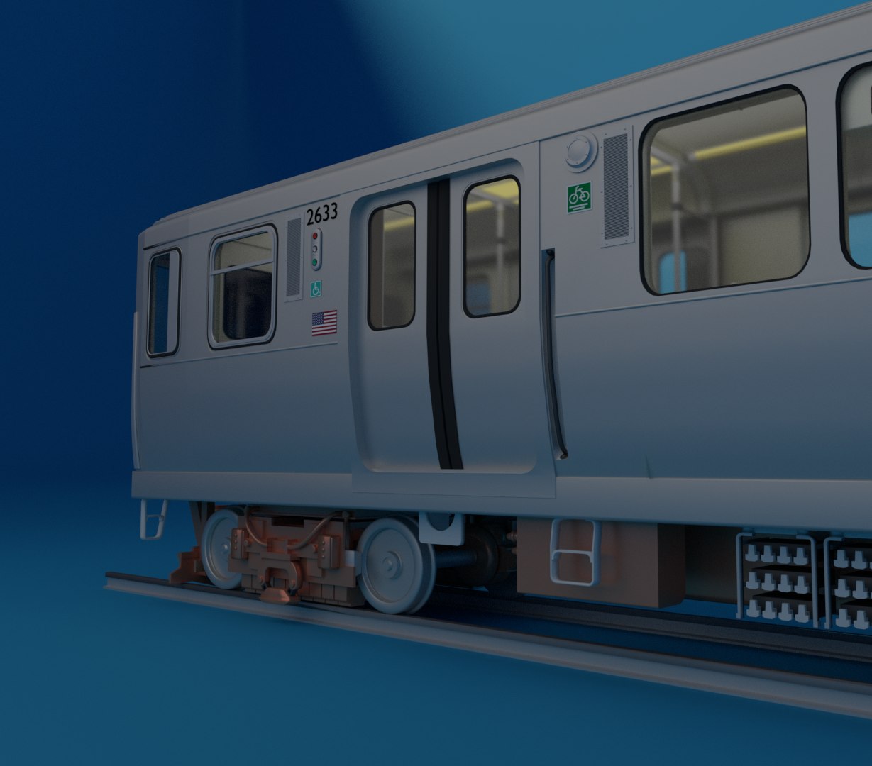 3D Chicago L Train Series Interior - TurboSquid 1349814