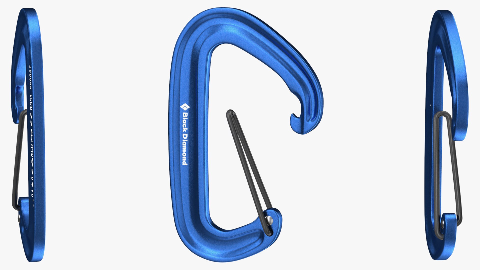 3D Model Black Diamond MiniWire Carabiner Open Blue - TurboSquid 1838090