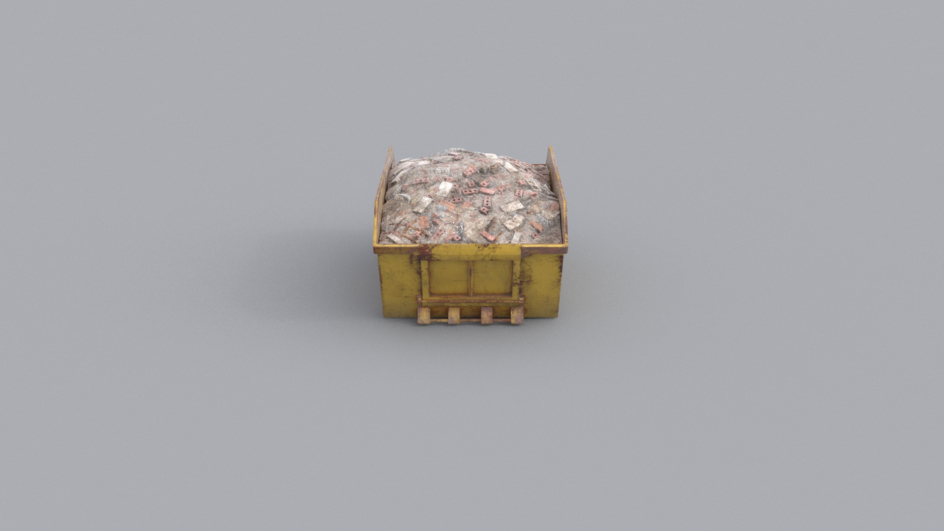 3D Skip Dumpster With Rubble HD - TurboSquid 2114595