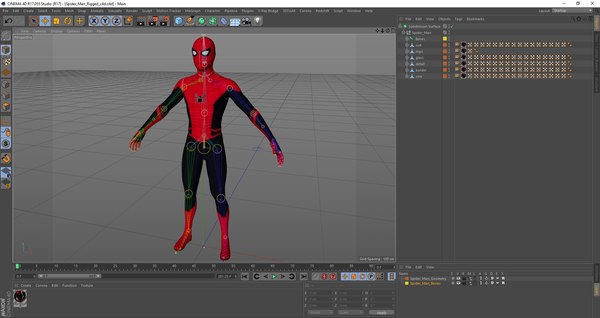 Spider Man Rigged for Cinema 4D 3D - TurboSquid 1859860