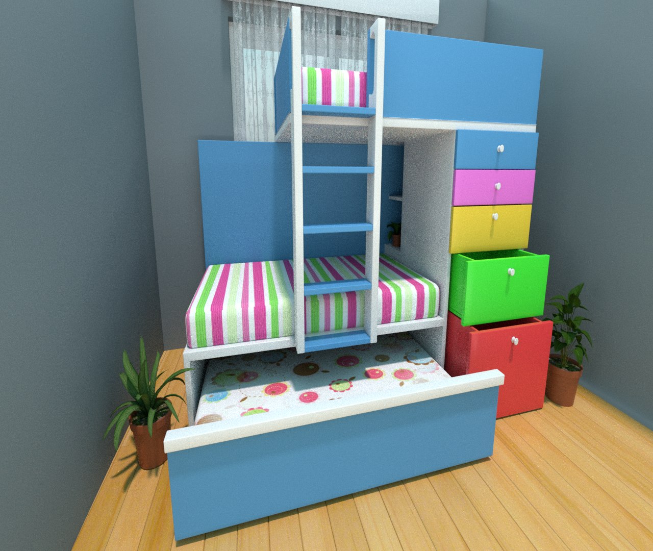 3D model Collection 5 bunk beds - TurboSquid 1756064