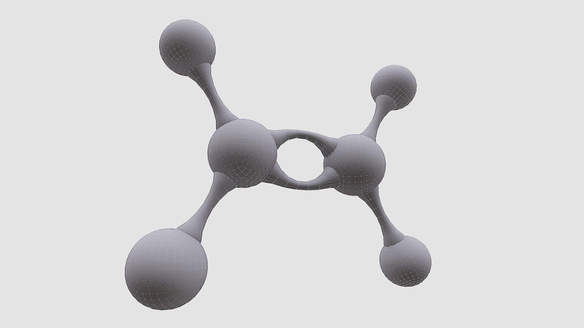 3D Model Ethylene Molecule With PBR 4K 8K - TurboSquid 1943760