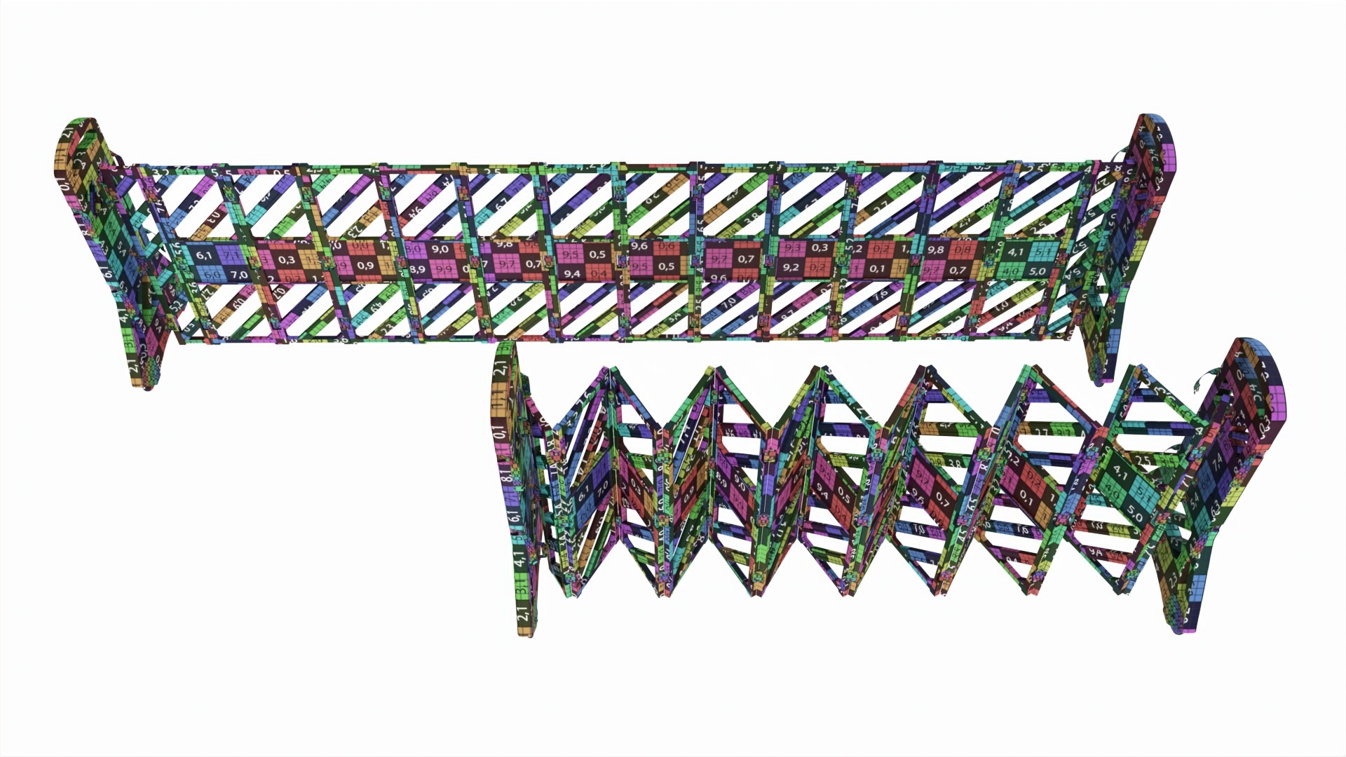 Expandable Safety Barrier Set Model - TurboSquid 2225564