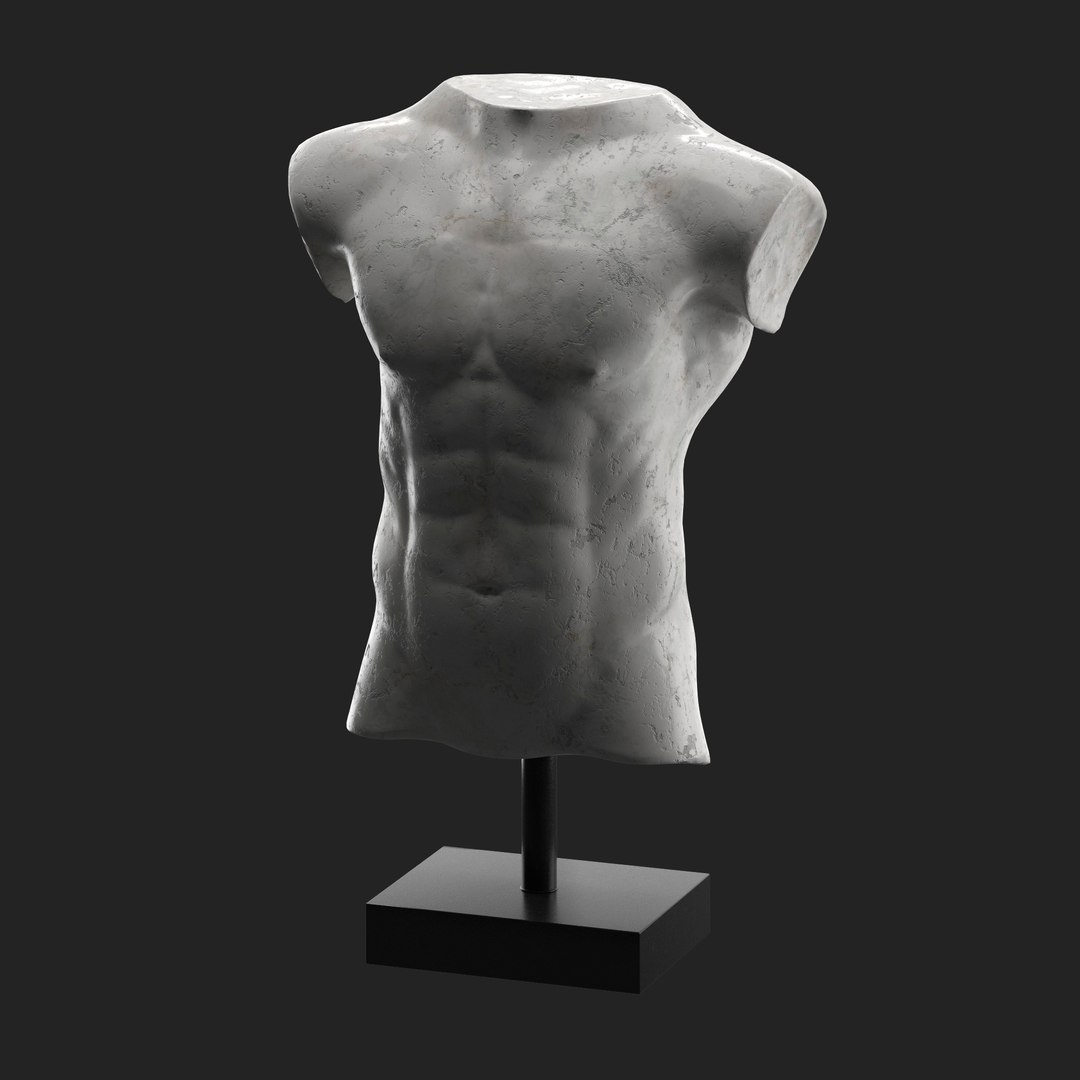 Marble Male Torso 3D Model - TurboSquid 1996952