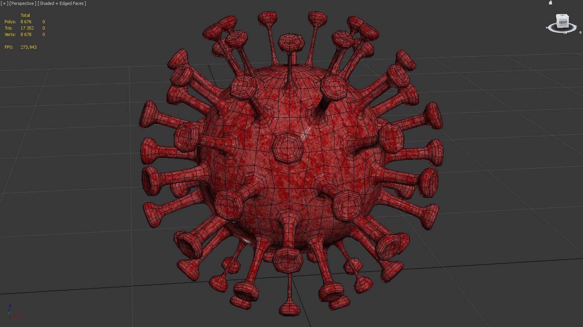 3D Virus Red - TurboSquid 1521365