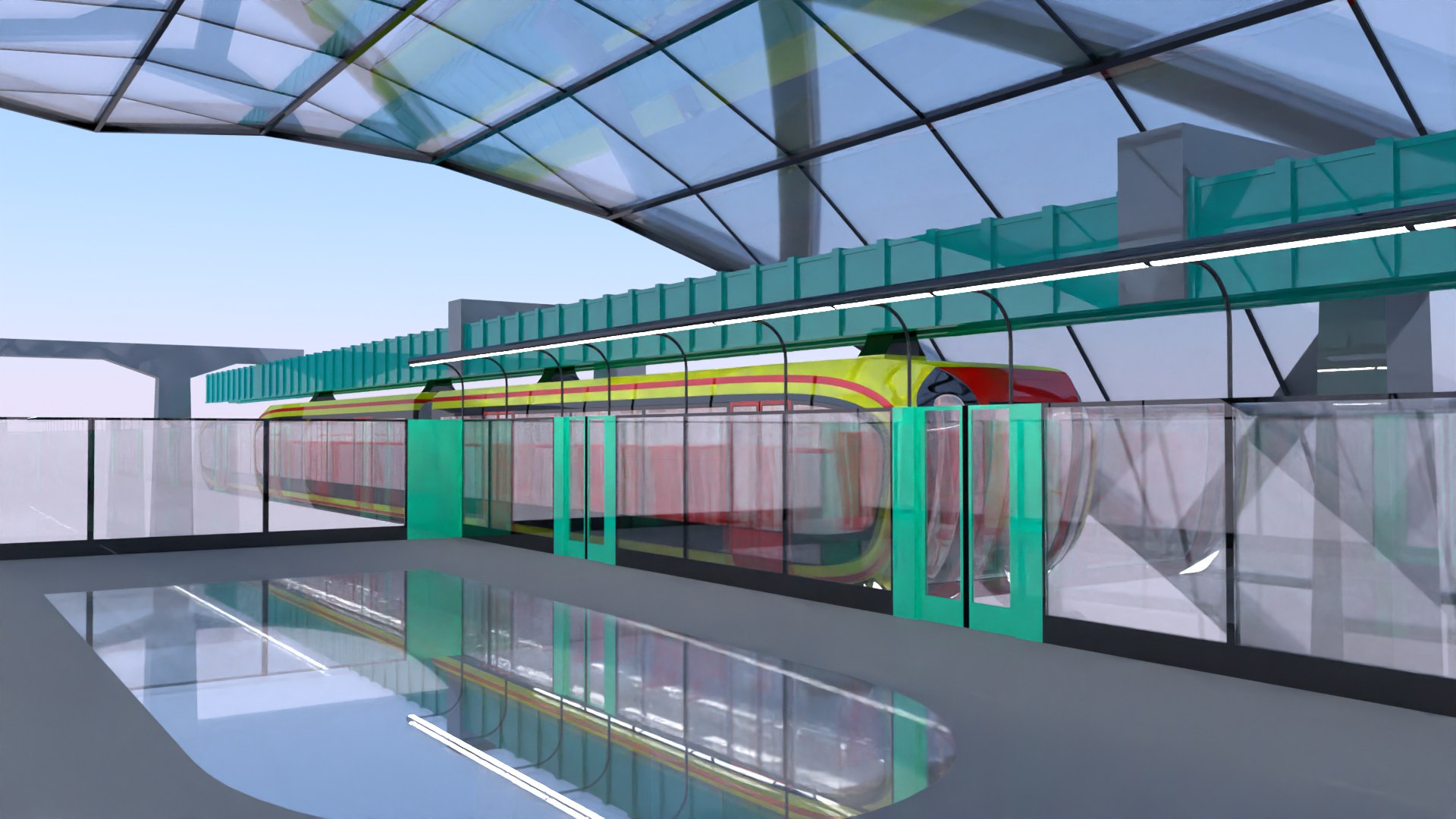 Monorail Stations Bundle III Model - TurboSquid 2395780