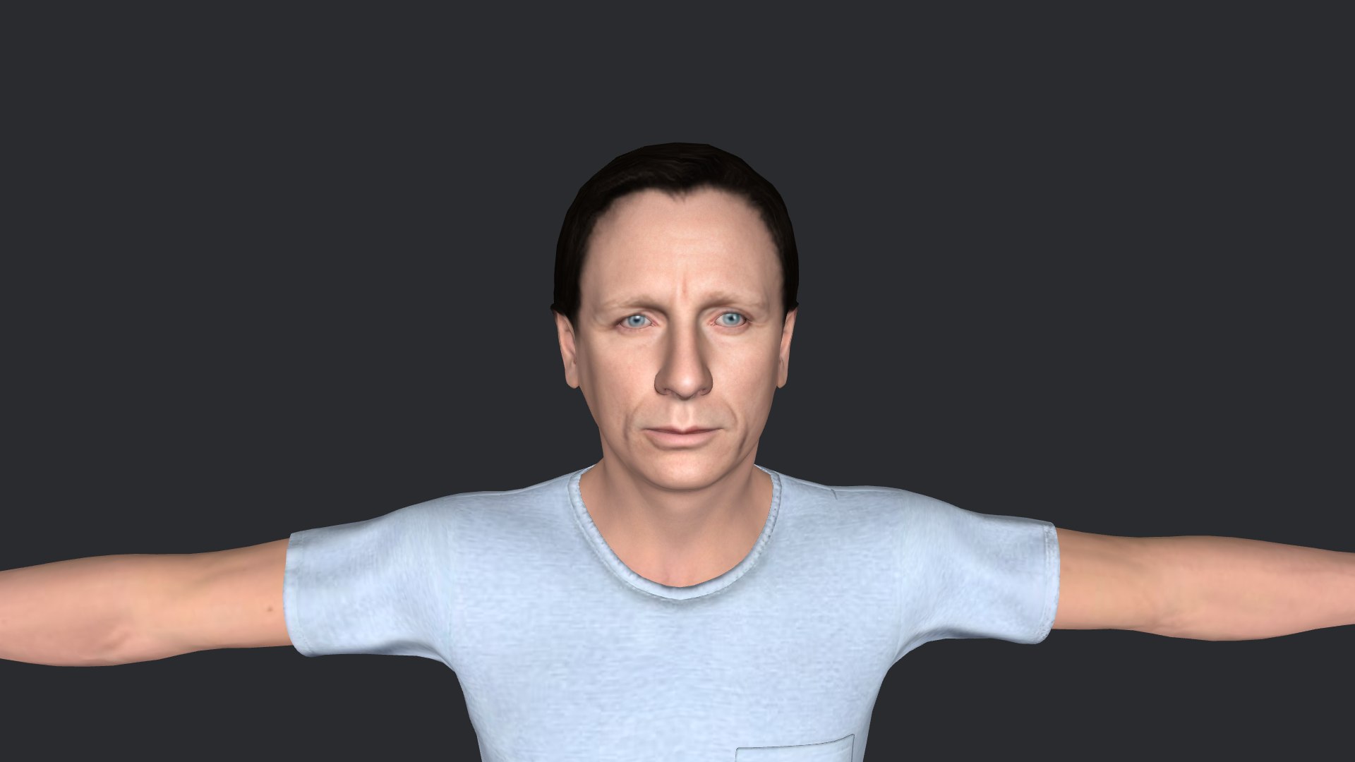 Daniel Craig-James Bond Hyper Realistic Full Body Fully Rigged 3D ...