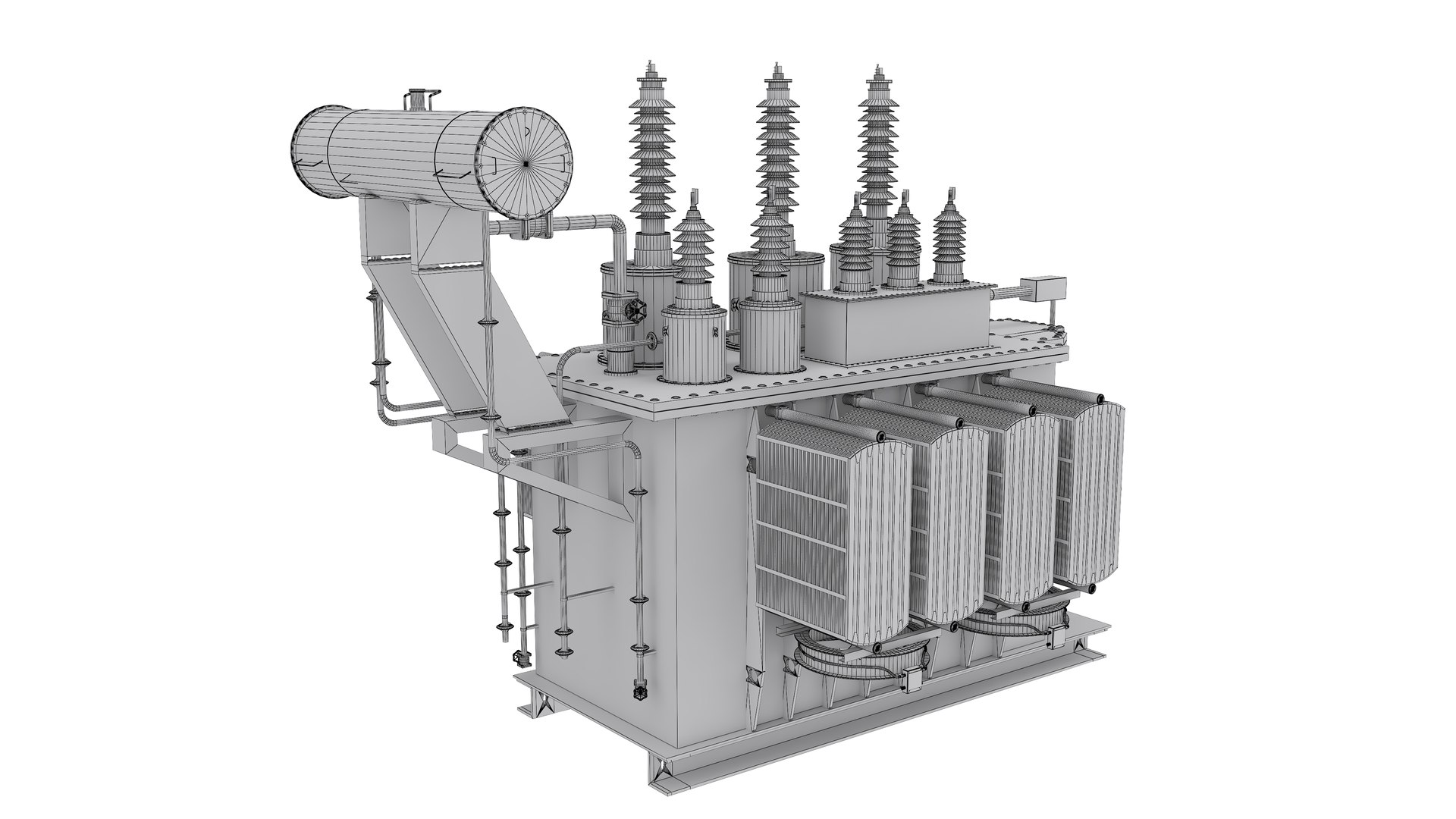 3D High Voltage Power Distribution Transformer - TurboSquid 2272805