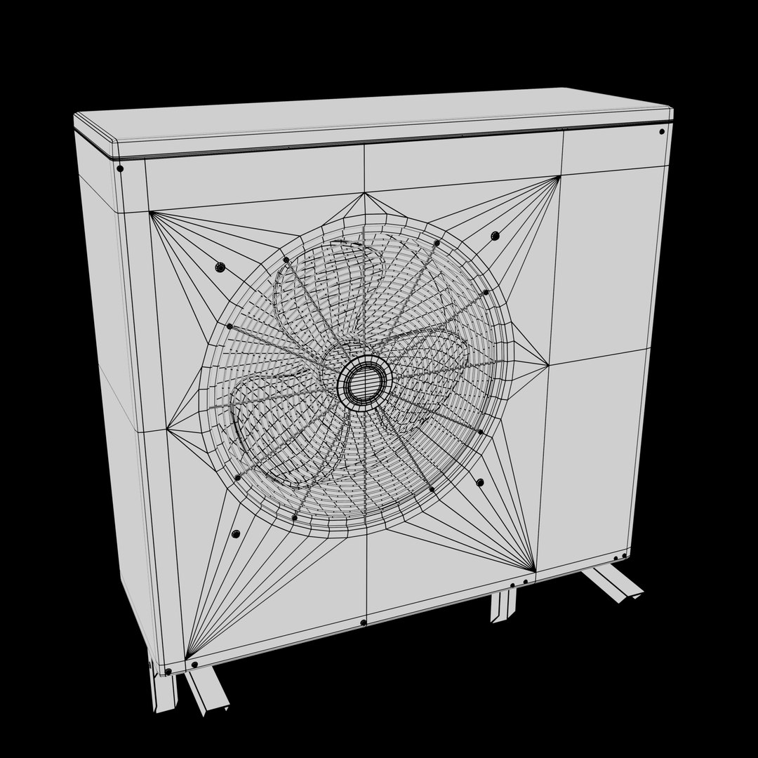 3D Air Conditioner Condenser - Old Model - TurboSquid 2021357