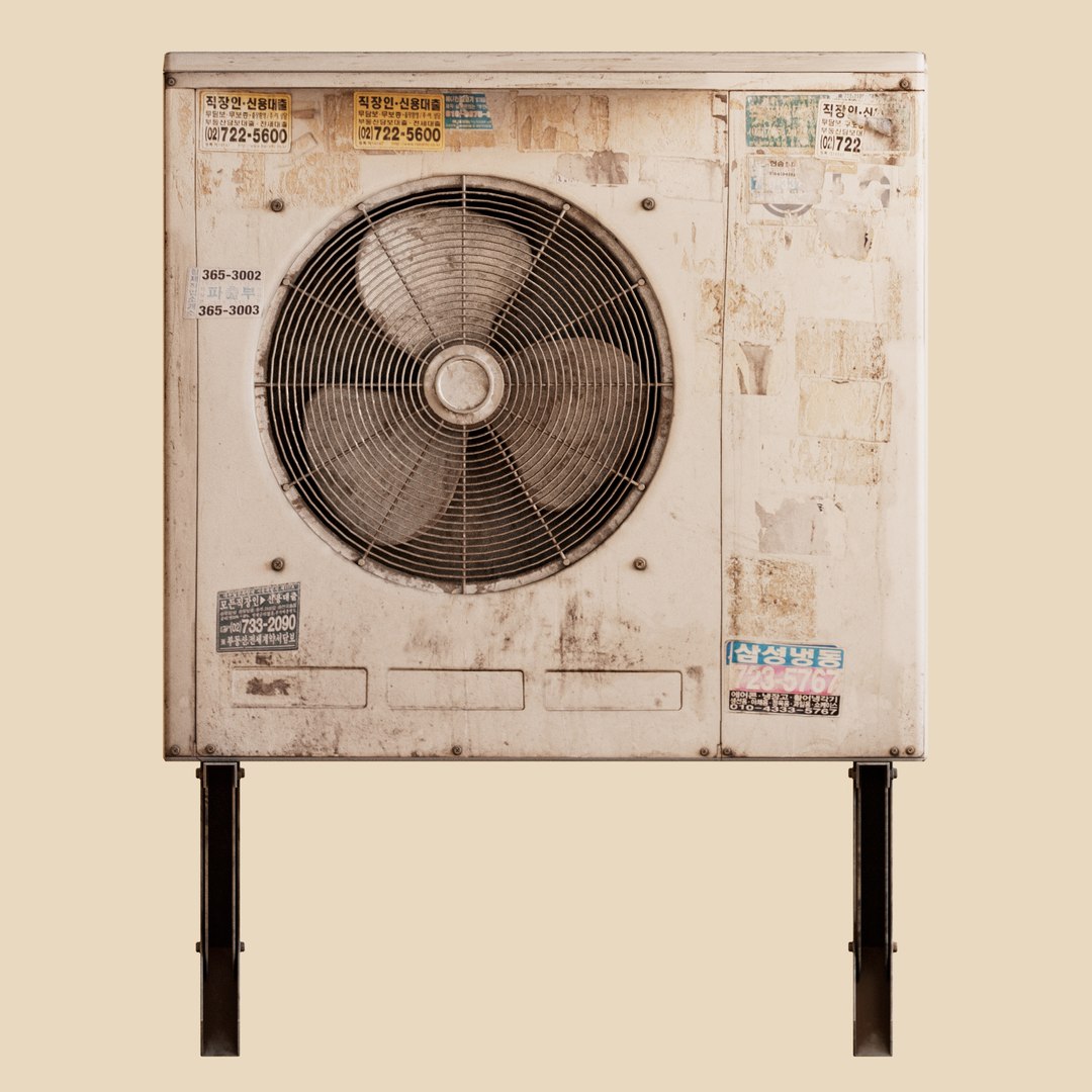 3D Air Conditioner Condenser - Old Model - TurboSquid 2021357