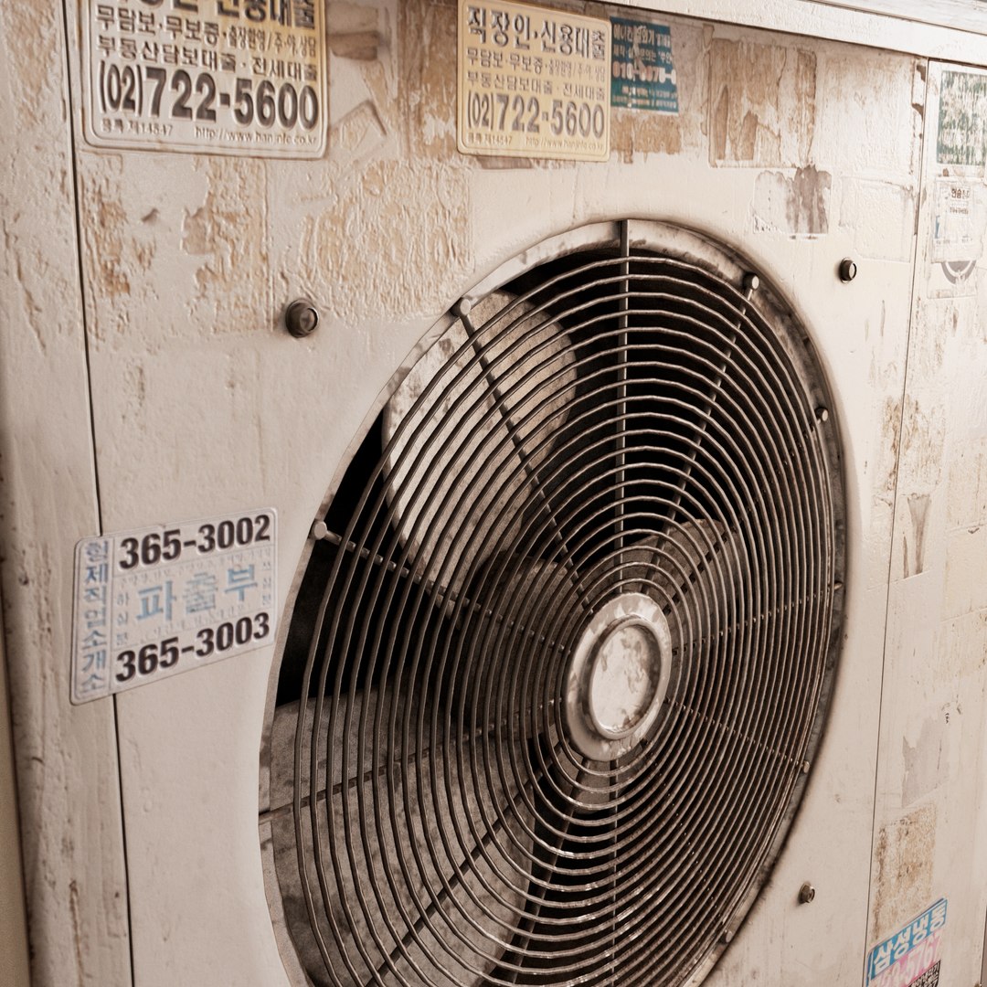 3D Air Conditioner Condenser - Old Model - TurboSquid 2021357