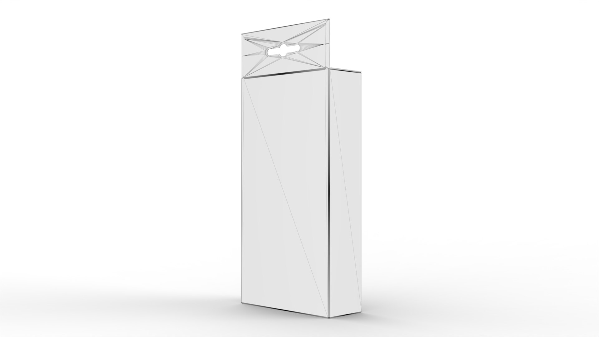 Packaging Box With Hang Hole 80x30x150mm 3D Model - TurboSquid 2227404