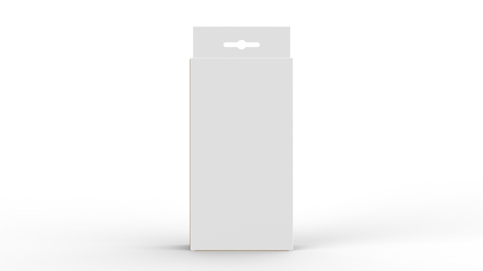 Packaging Box With Hang Hole 80x30x150mm 3D Model - TurboSquid 2227404