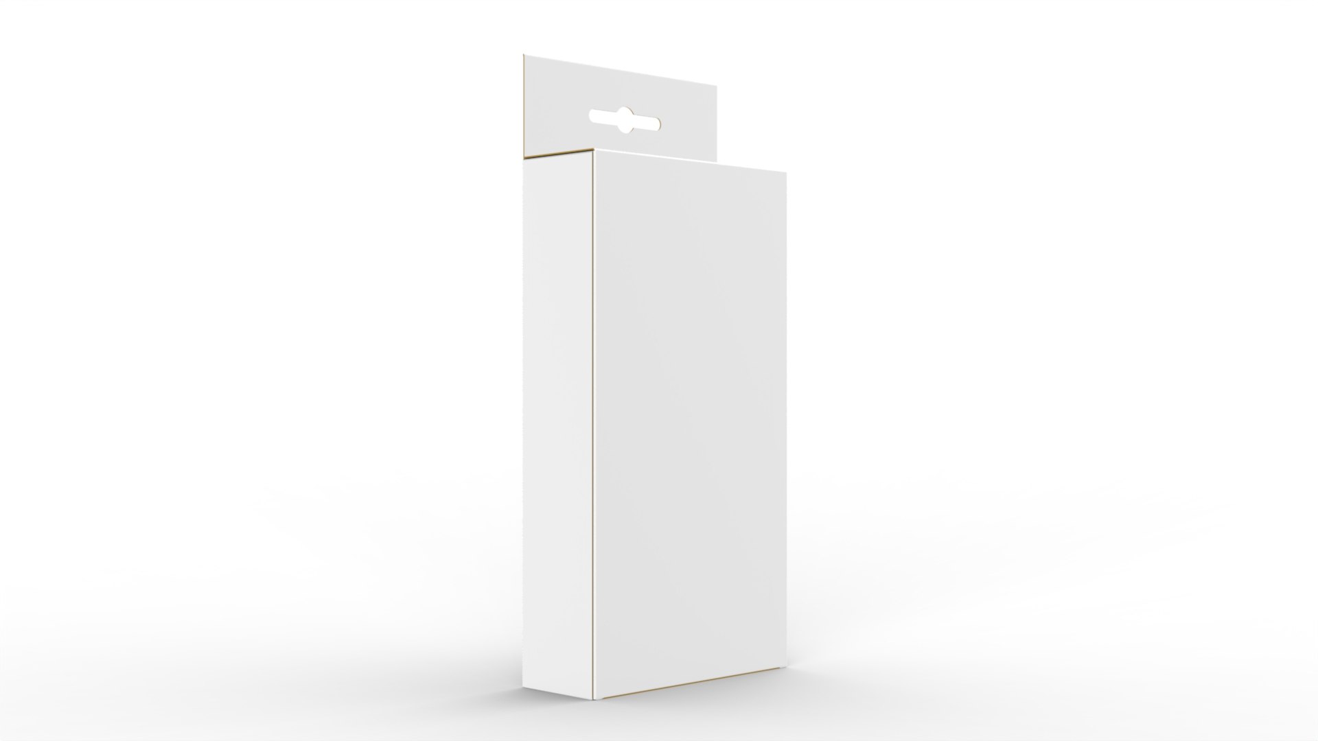 Packaging Box With Hang Hole 80x30x150mm 3D Model - TurboSquid 2227404
