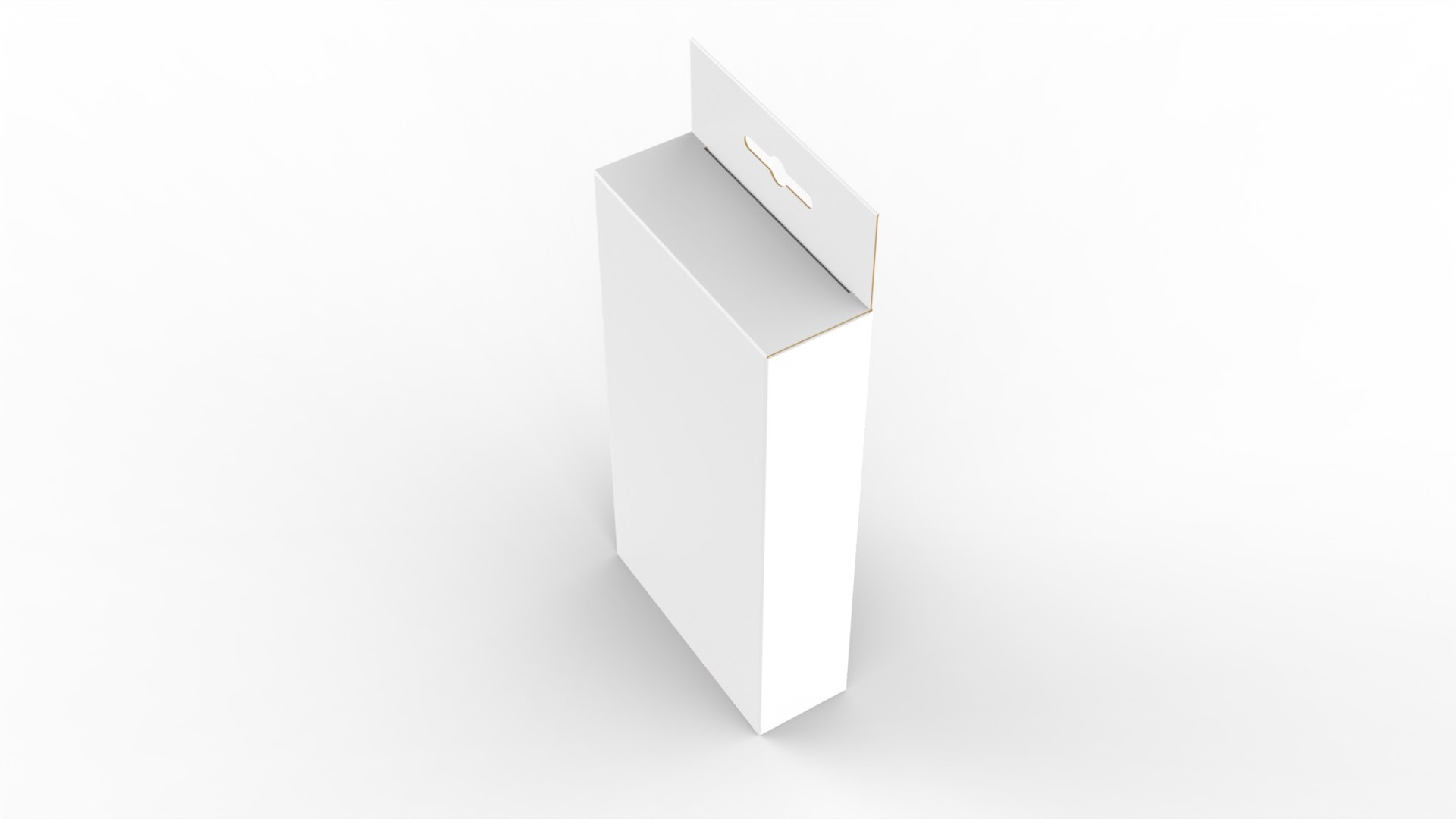 Packaging Box With Hang Hole 80x30x150mm 3D Model - TurboSquid 2227404