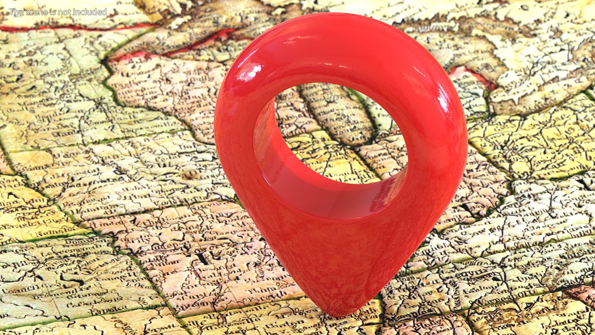 3D Red Pointer Maps Symbol - TurboSquid 1693130