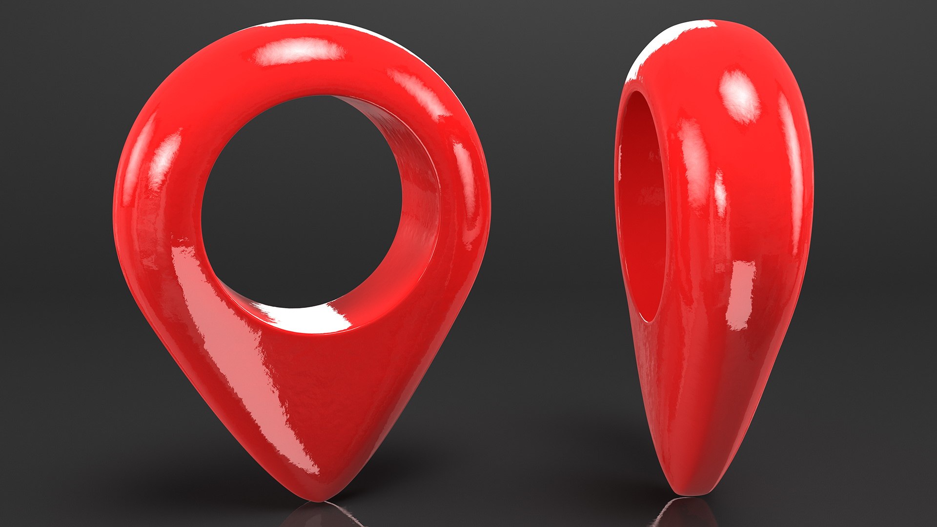 3D Red Pointer Maps Symbol - TurboSquid 1693130