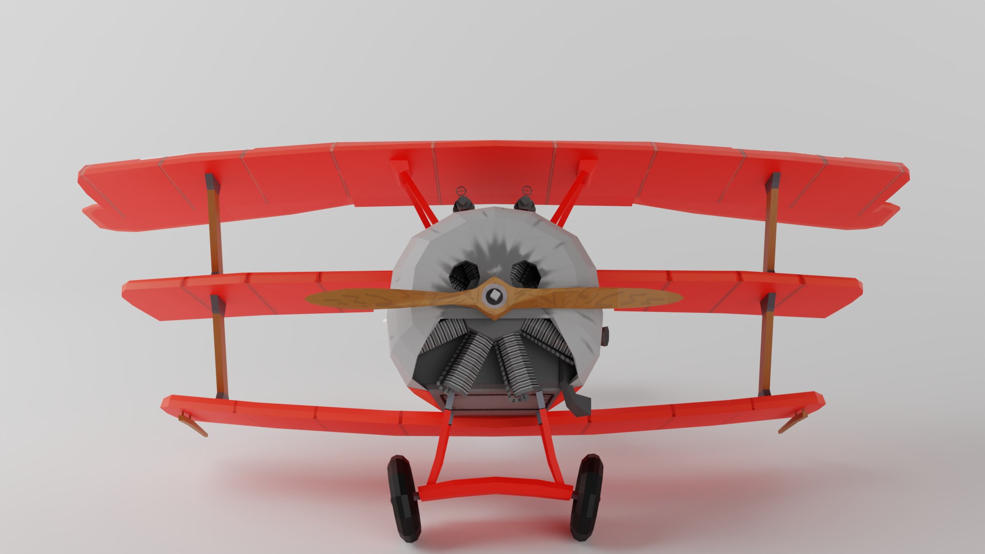 3D Red Baron Fokker Dr1 Cartoon Plane - TurboSquid 2020614