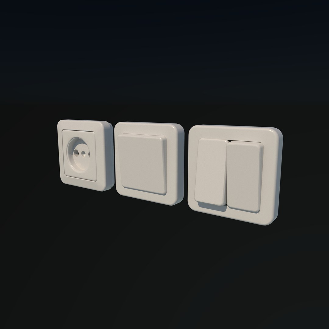 Realistic Light Switch 3D Model 3D Model - TurboSquid 2332401