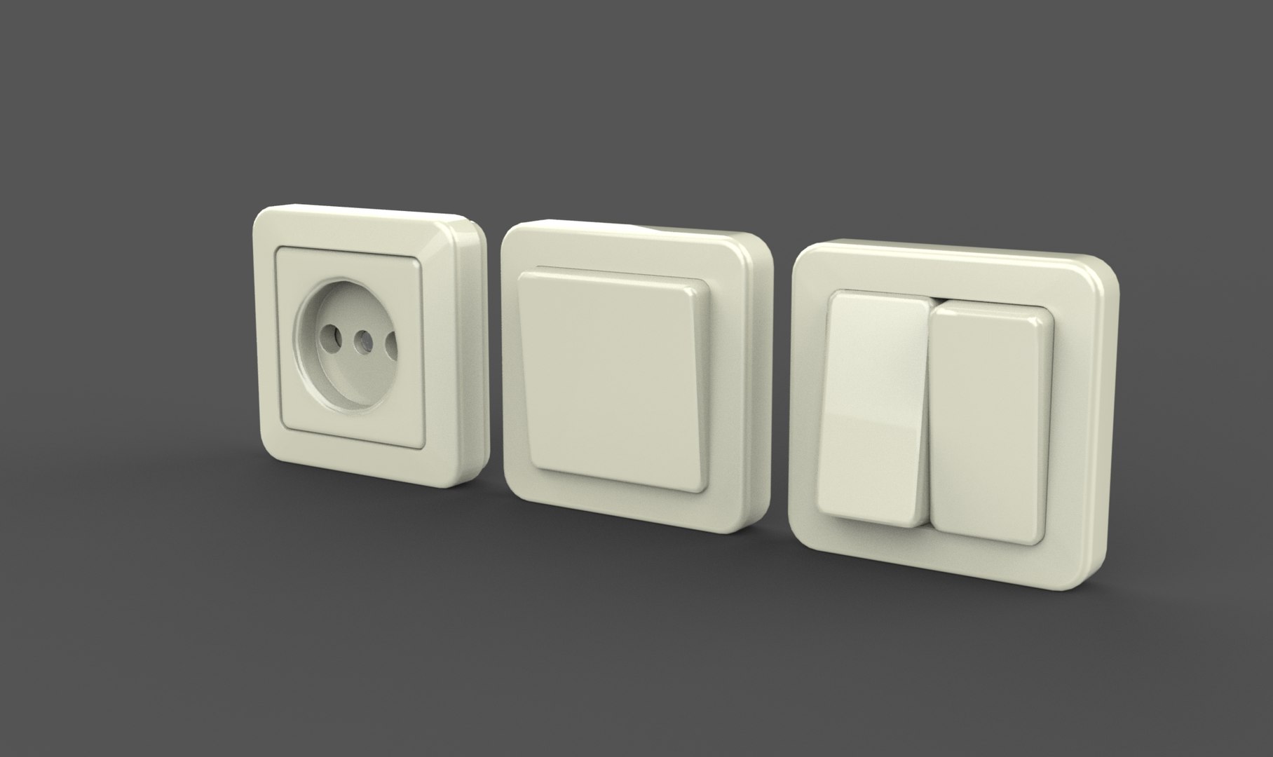 Realistic Light Switch 3D Model 3D Model - TurboSquid 2332401