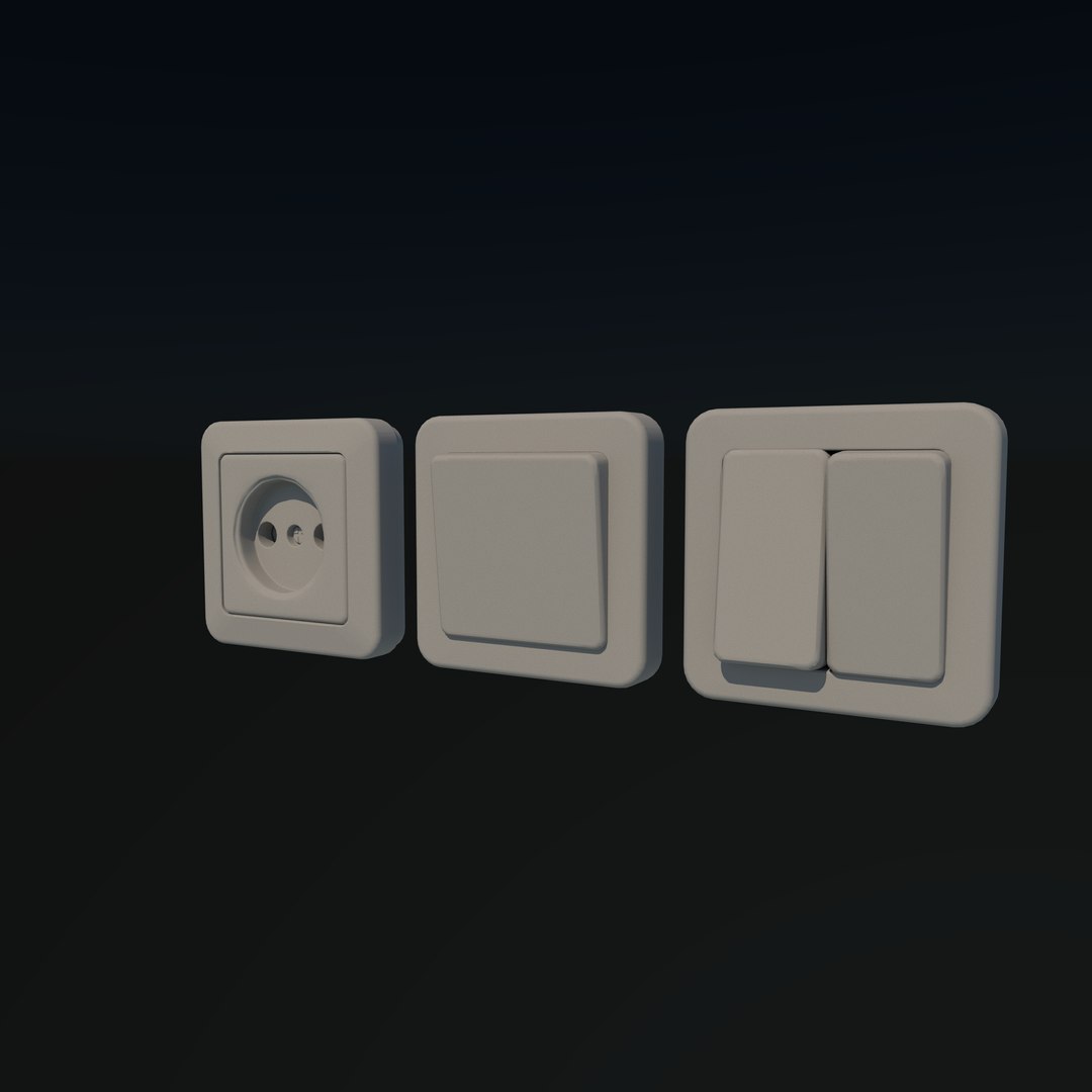Realistic Light Switch 3D Model 3D Model - TurboSquid 2332401