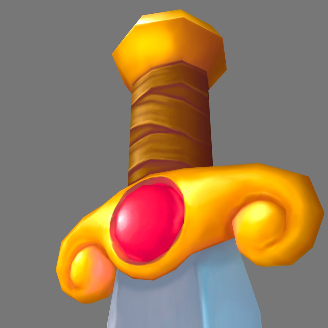 Cartoon Sword 3d Model