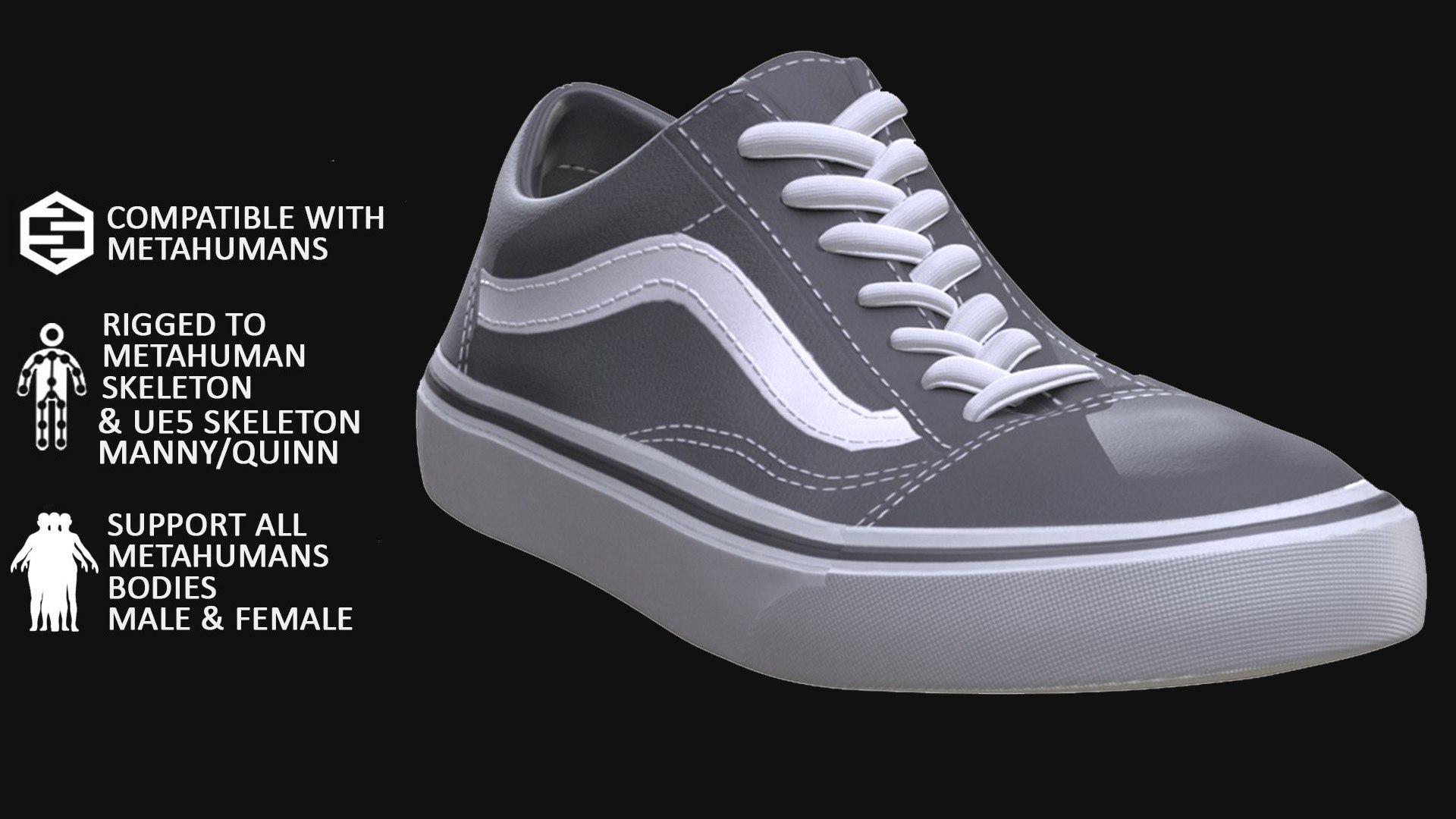 3D Shoes 121 - All MH Bodies UE5 Skeletons - Rigged - TurboSquid 2266572