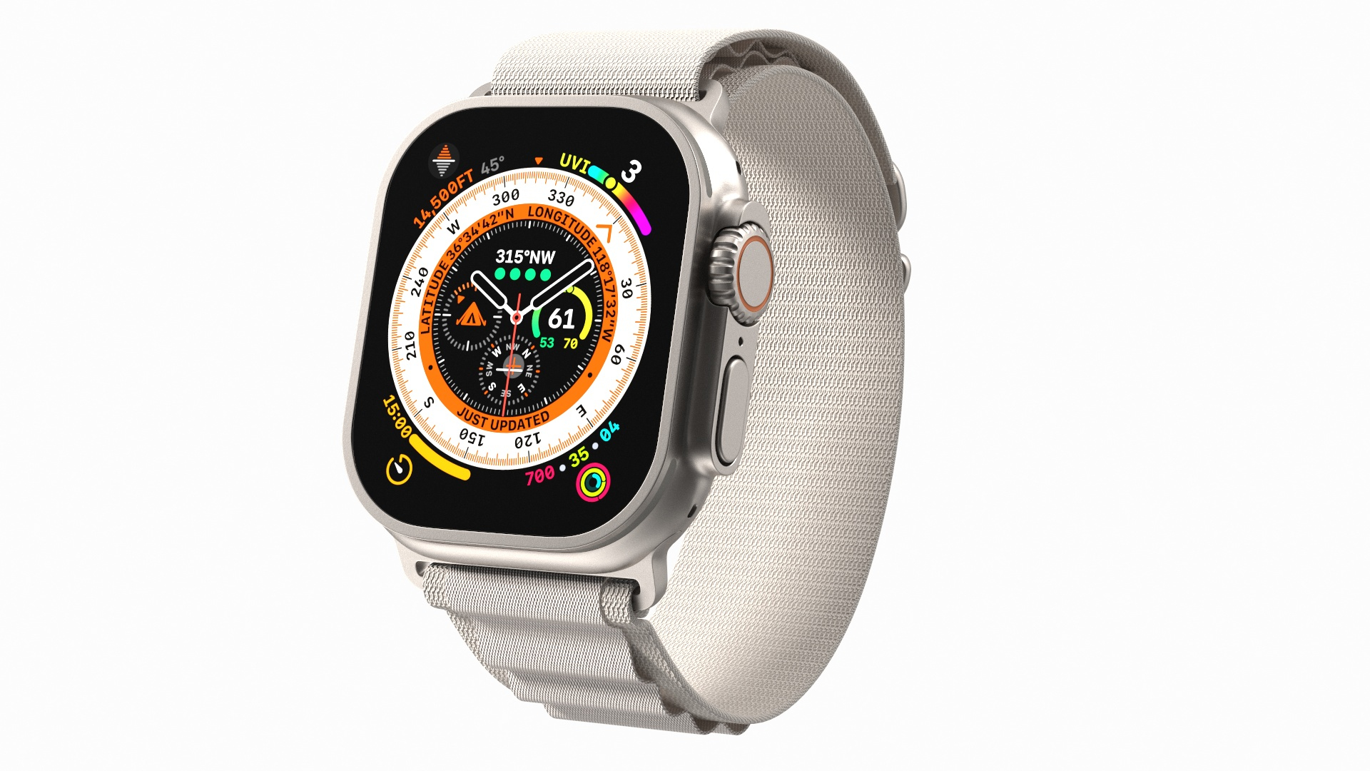 Apple Watch Ultra Alpine Loop Starlight 3D Model - TurboSquid 1984134