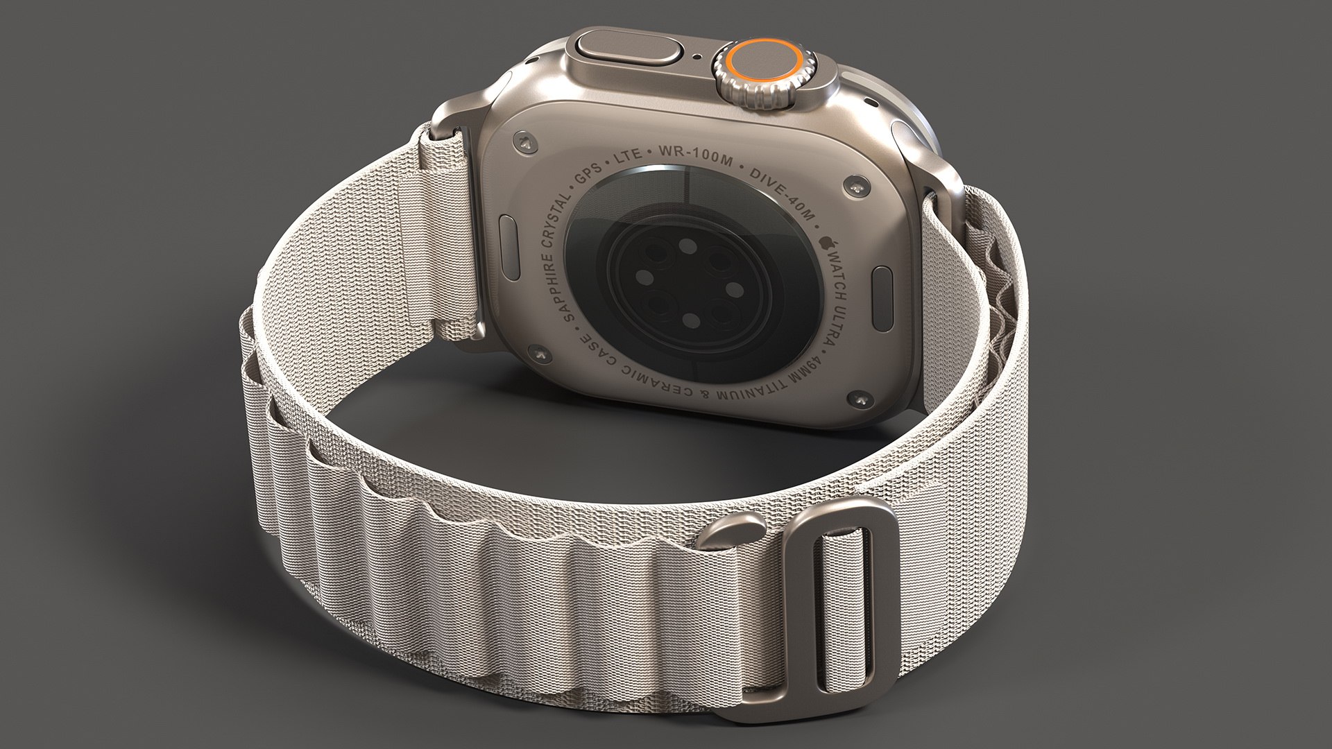 Apple Watch Ultra Alpine Loop Starlight 3D model - TurboSquid 1984134