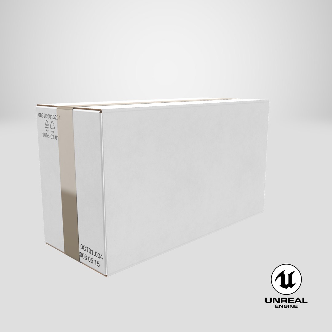 Cardboard Box White 3D Model - TurboSquid 1380579