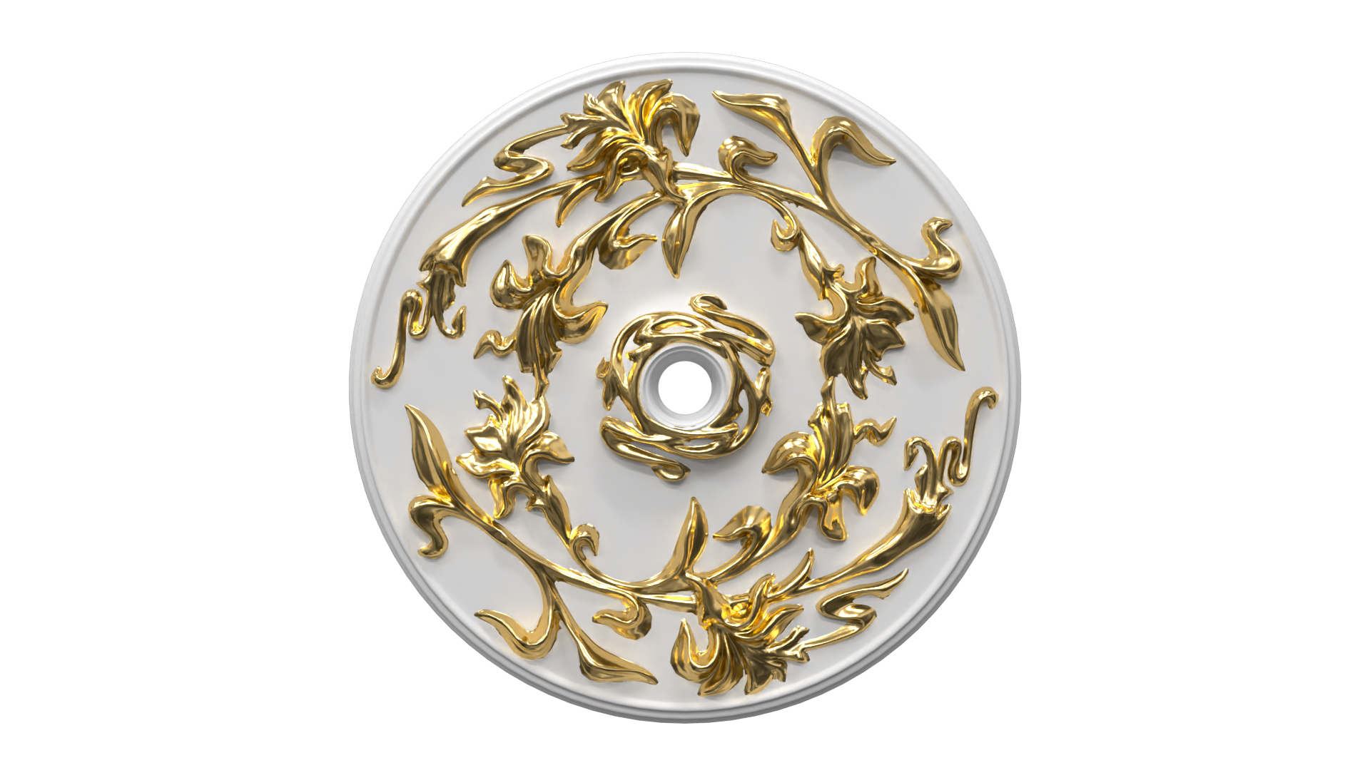 3D Ceiling Sockets Gypsum Plaster DR12 Model - TurboSquid 2013106