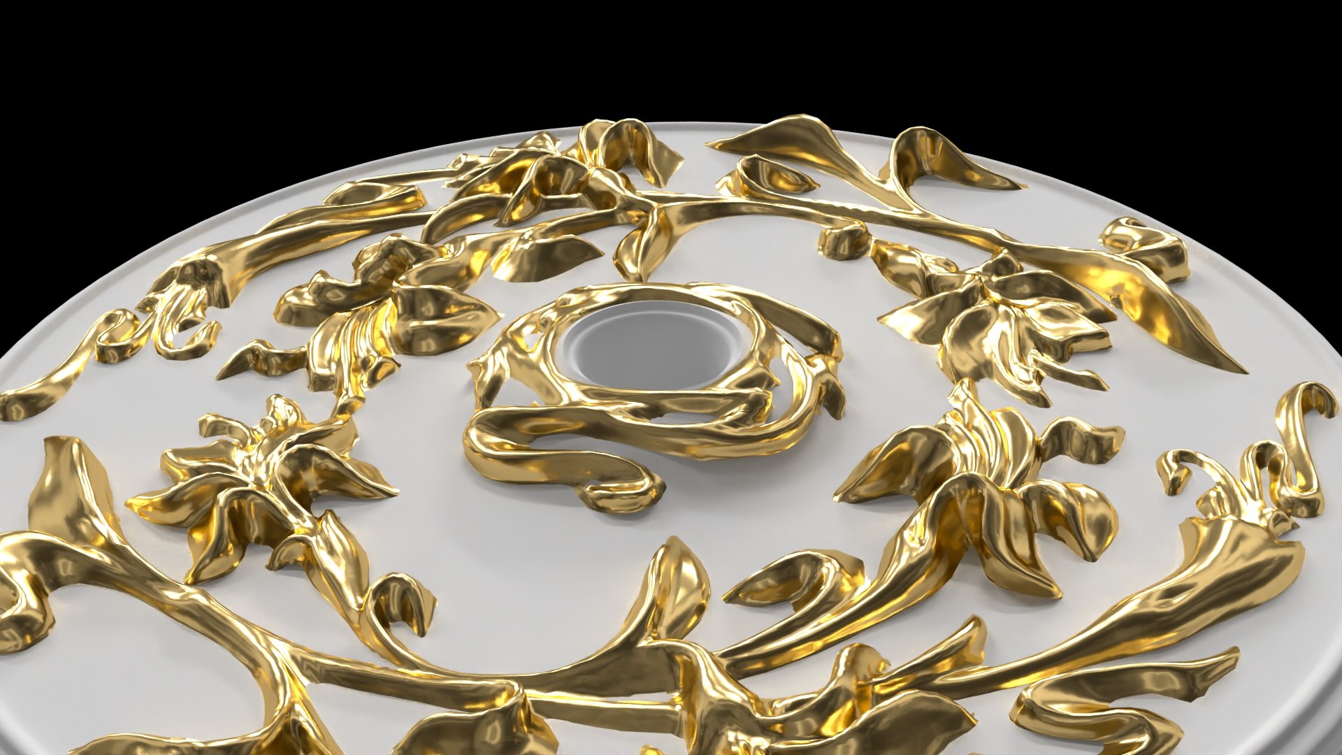 3D Ceiling Sockets Gypsum Plaster DR12 Model - TurboSquid 2013106