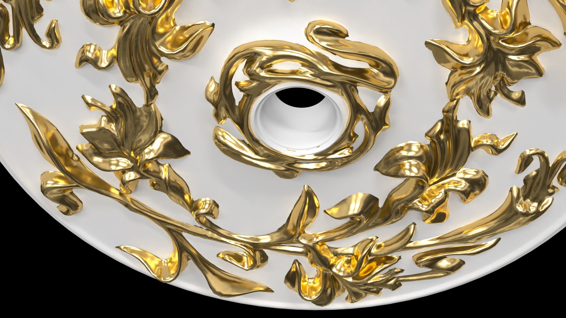 3D Ceiling Sockets Gypsum Plaster DR12 Model - TurboSquid 2013106