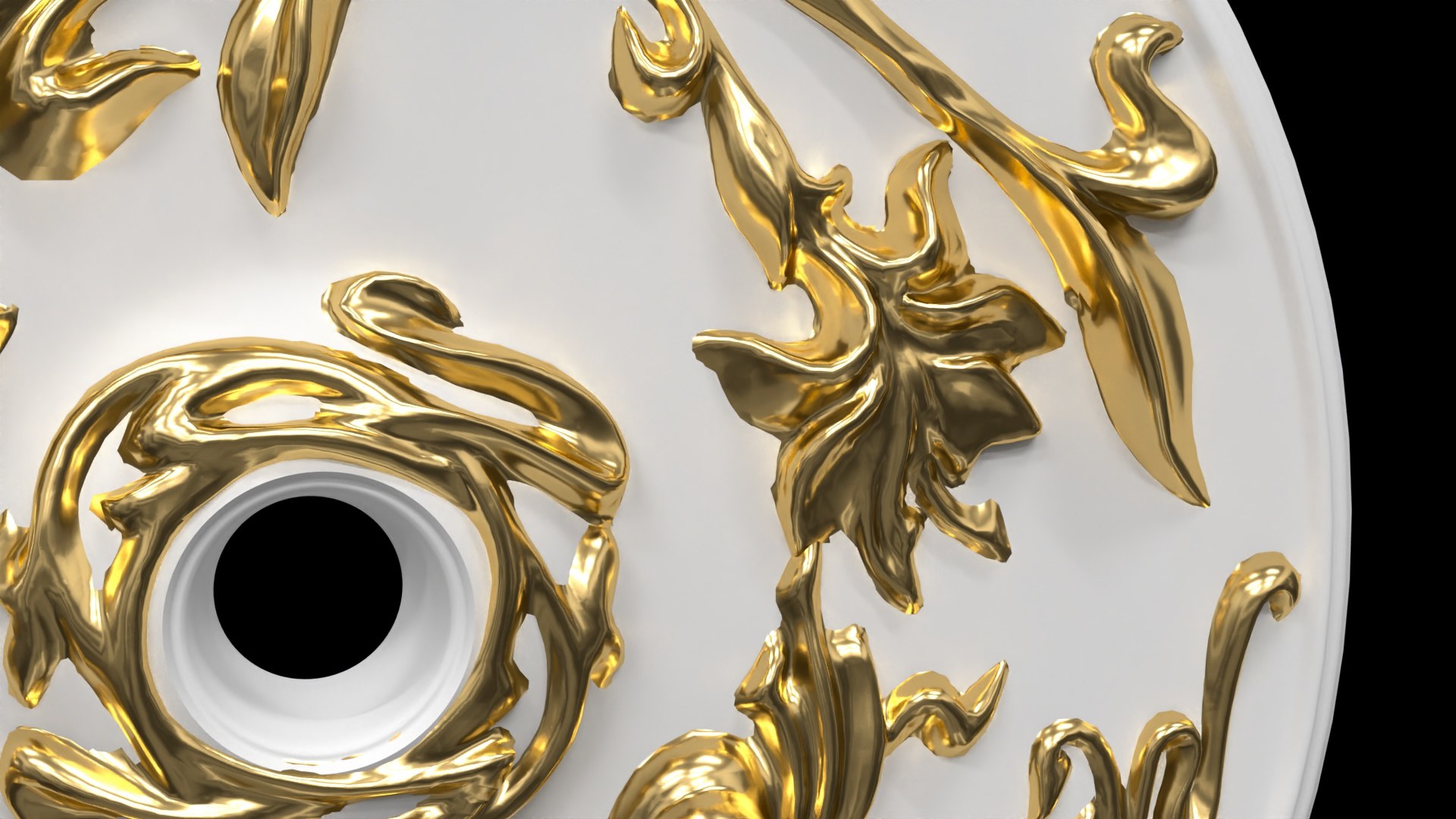 3D Ceiling Sockets Gypsum Plaster DR12 Model - TurboSquid 2013106