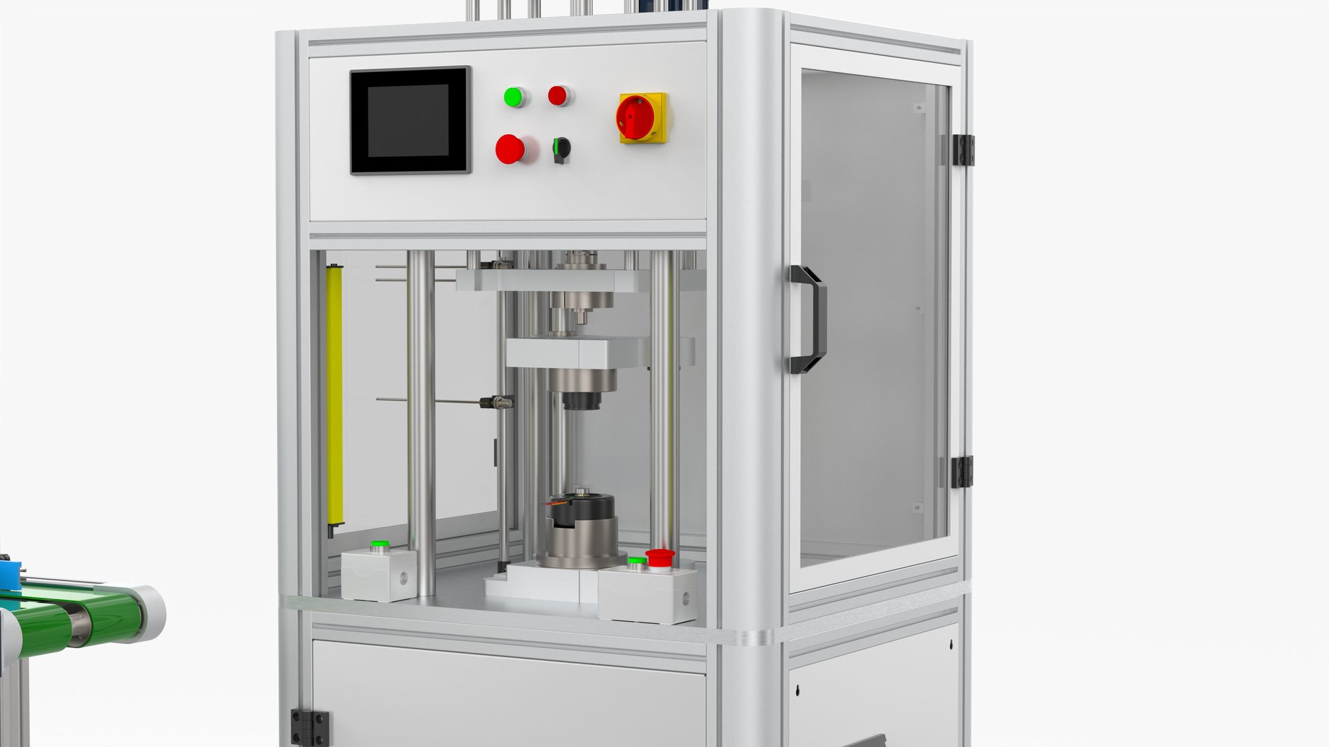 3D Automatic Plastic Packaging Motor Press Fitting Line Model ...