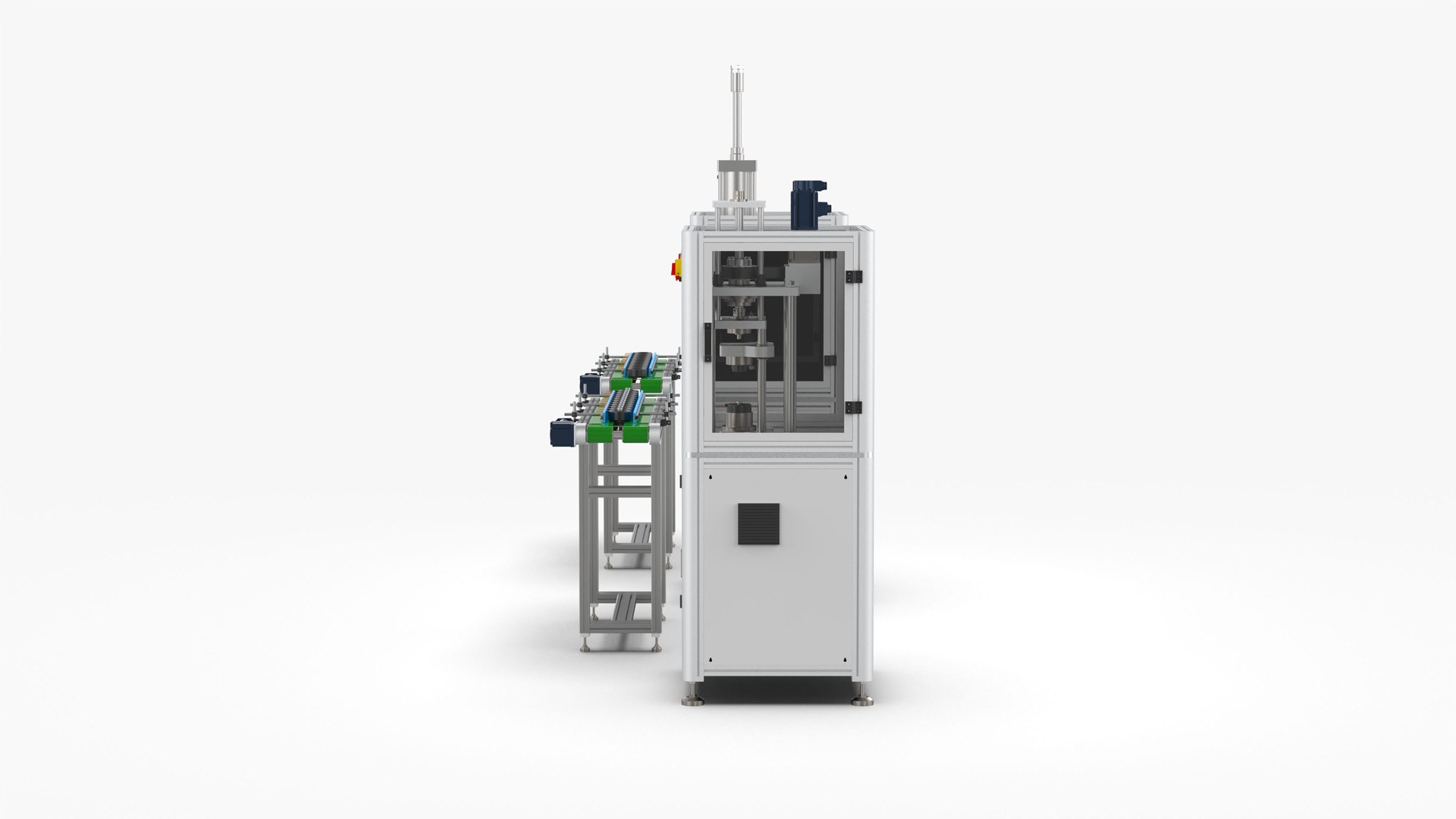 3D Automatic Plastic Packaging Motor Press Fitting Line Model ...