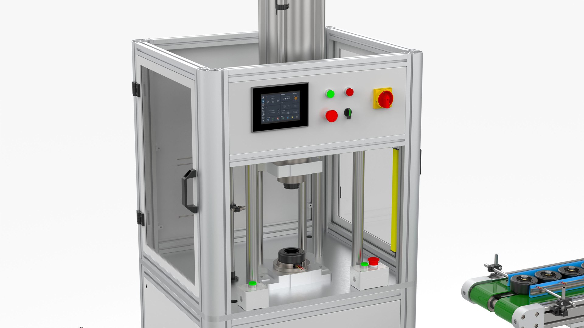 3D Automatic Plastic Packaging Motor Press Fitting Line Model ...