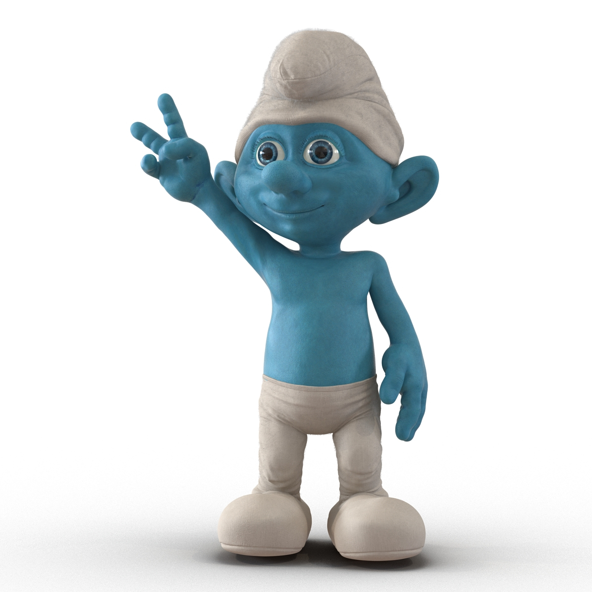 3d model of smurf rigged fur