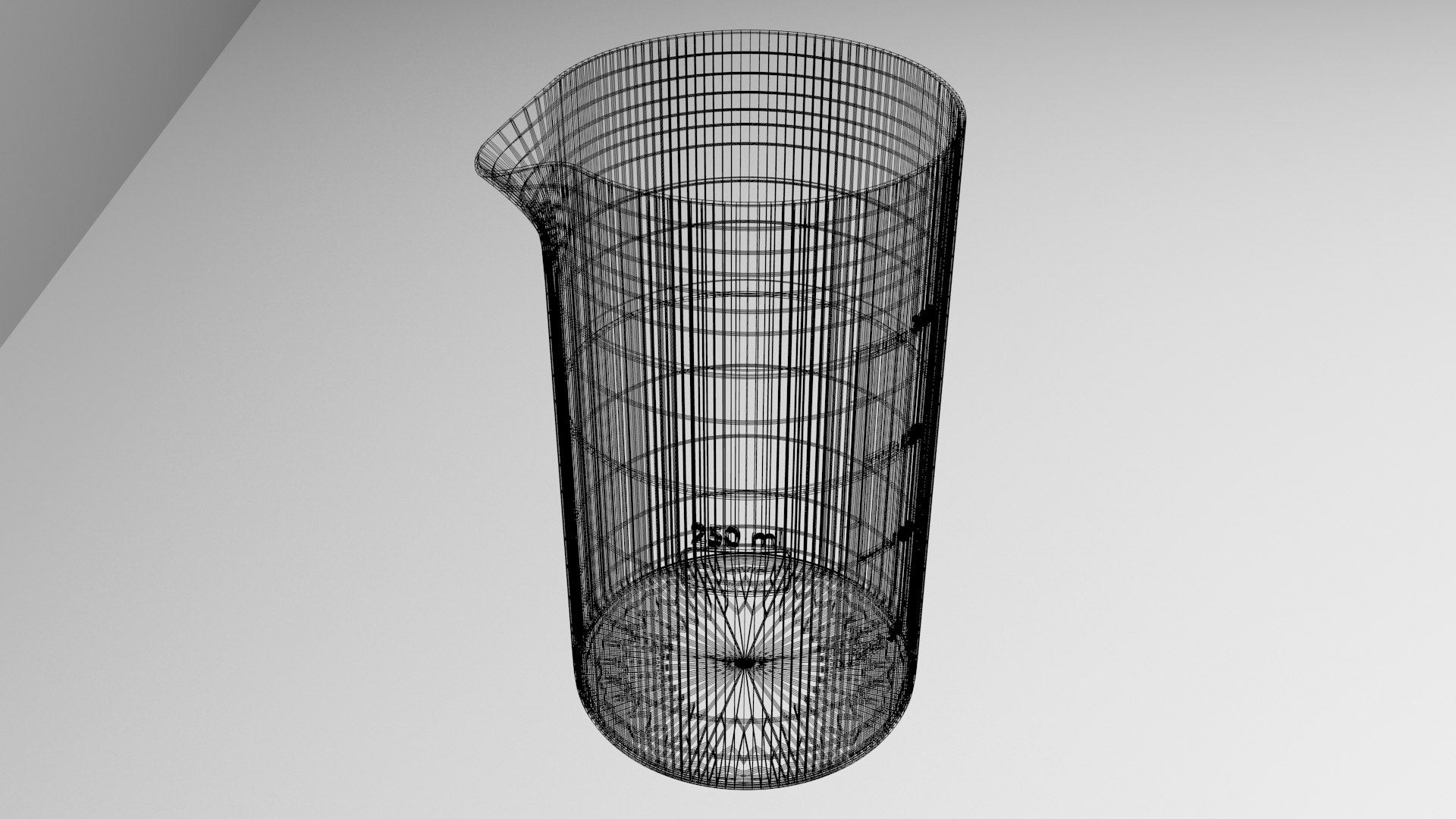 250ml glass beaker liquid 3D - TurboSquid 1536613