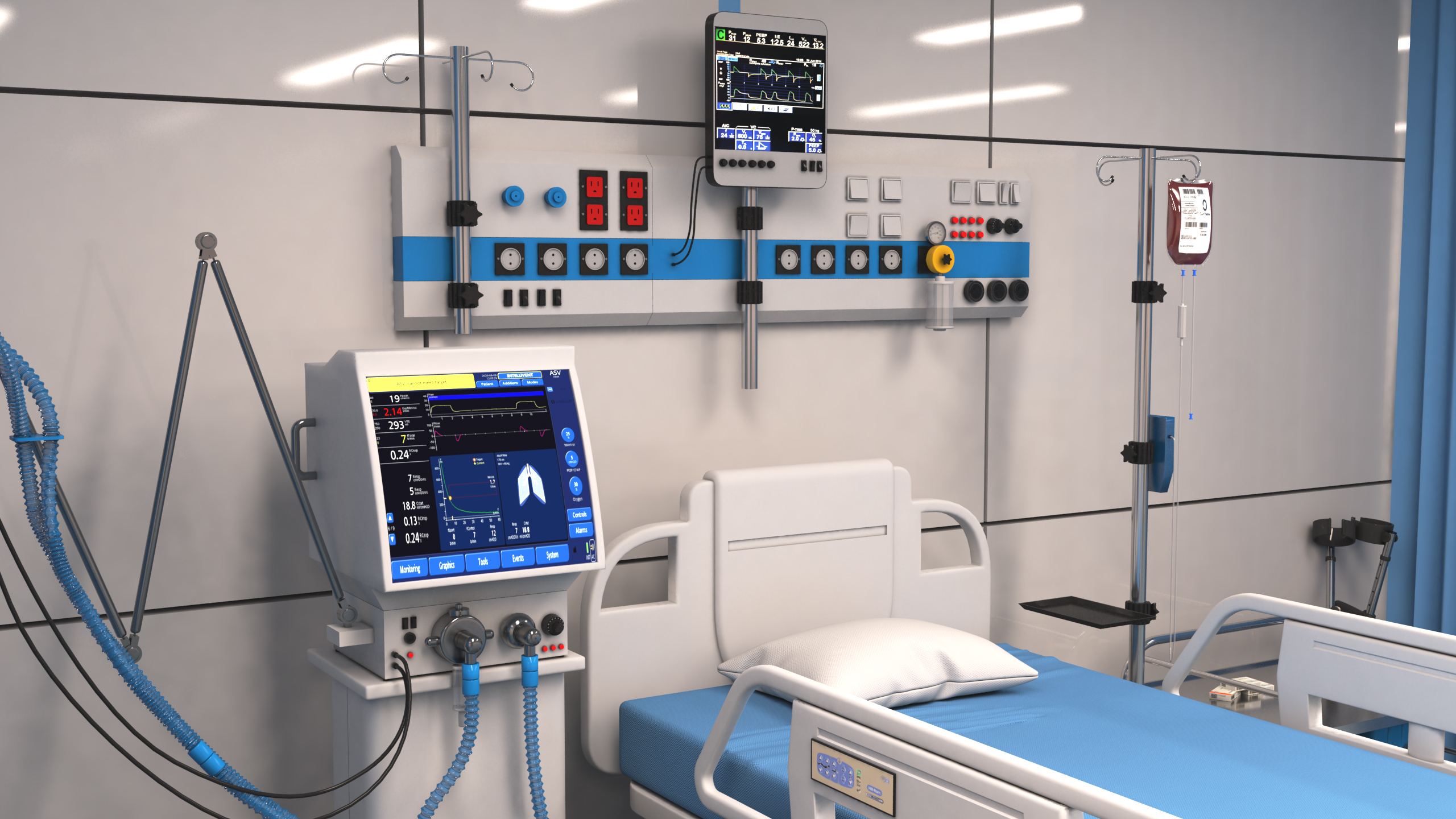 Hospital Hallway and ICU 3D model - TurboSquid 1859930