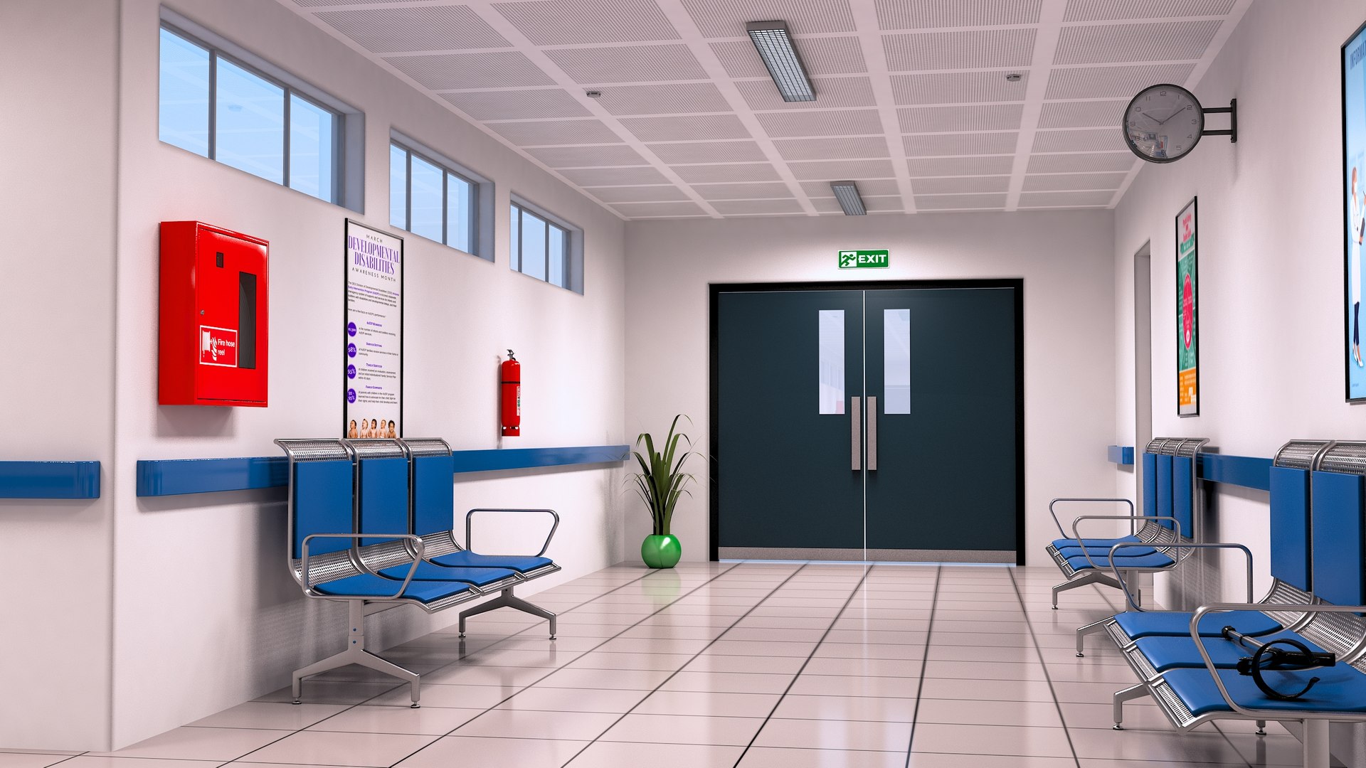 Hospital Hallway and ICU 3D model - TurboSquid 1859930